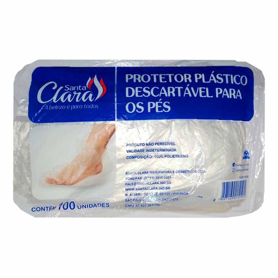 Protetor Plástico Descartável p/ Pés 100 Un - Santa Clara - Protetor de ...