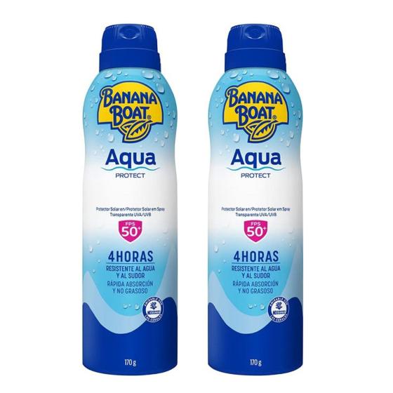 Protetor Solar Banana Boat Acqua Protection Aerosol, FPS50+, 170g - Protetor Solar - Magazine Luiza