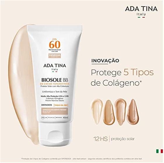 Protetor Solar Biosole BB Cream FPS 60 Miele, Ada Tina - Protetor Solar ...