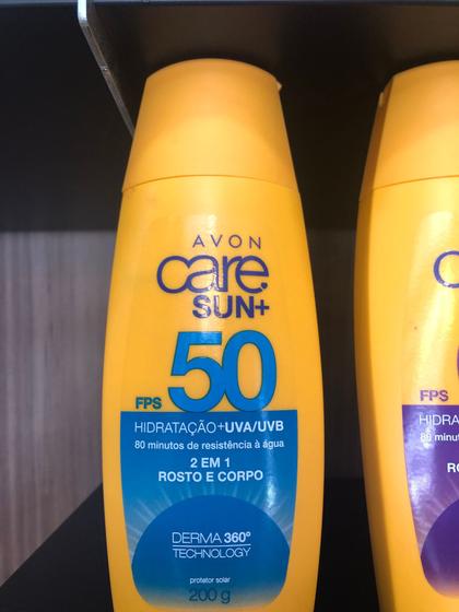 Protetor Solar Care Sun 2 Em 1 Rosto e Corpo Fps50 200g - Avon - Avon Care - Protetor Solar ...