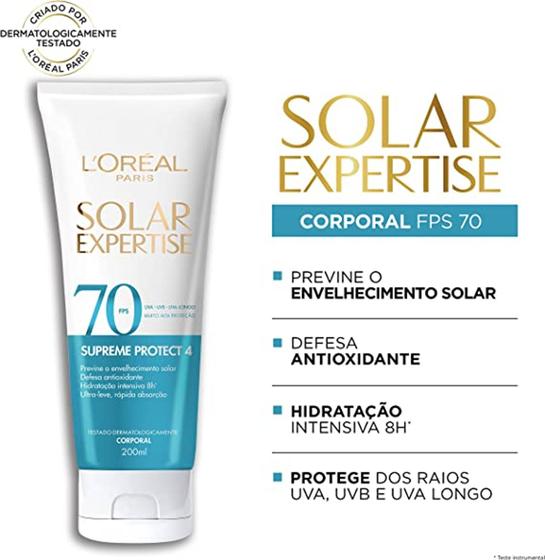 Protetor solar corporal l'oréal paris solar expertise supreme protect 4 ...
