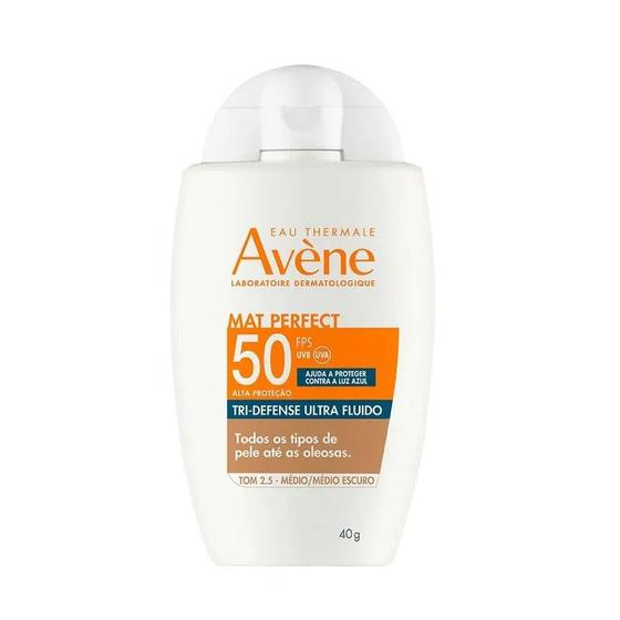 Protetor Solar Facial Avène Mat Perfect Tri-Defense Ultra Fluido FPS 50 ...