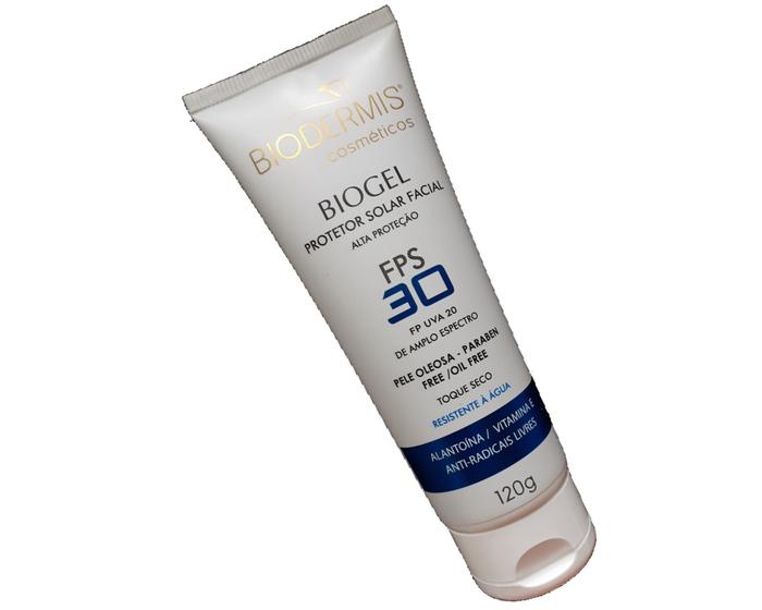Protetor Solar Facial Biogel 30 Pele Oleosa 120G Biodermis - Protetor ...