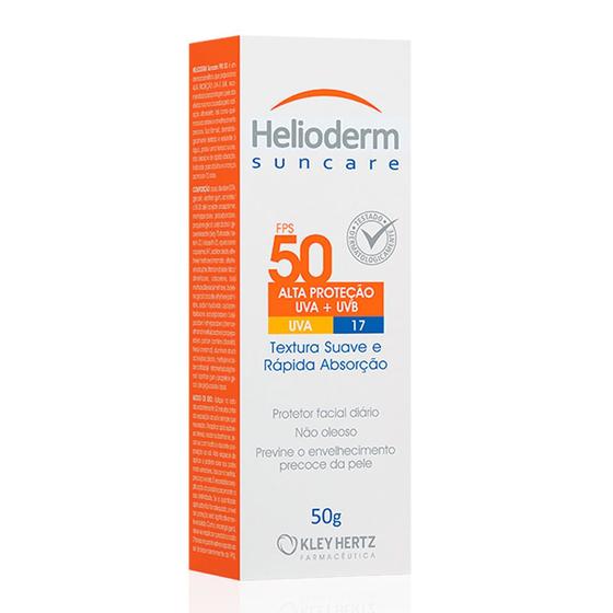 Protetor Solar Facial Helioderm Suncare FPS 50 com 50g - Protetor Solar ...