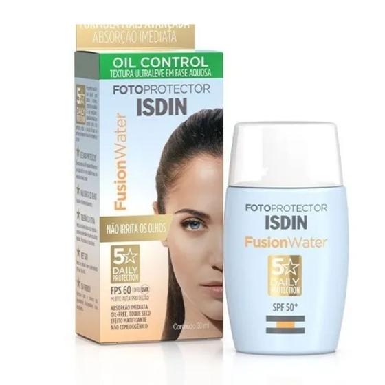 Protetor Solar Facial Isdin Fusion Water Oil Control FPS 60 com 30ml - Protetor Solar Facial ...