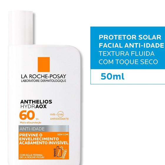 Protetor Solar Facial La Roche-Posay Anthelios Hydraox Anti-Idade FPS60 ...
