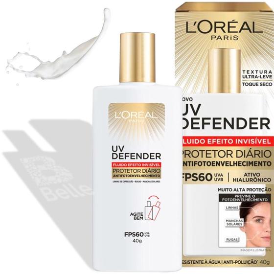 Protetor Solar Facial Loreal UV Defender Fluid Fps60 40g - L'OREAL ...