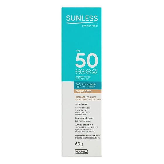 Protetor Solar Facial Sunless Pele Oleosa A Mista Fps50/60G - Farmax ...