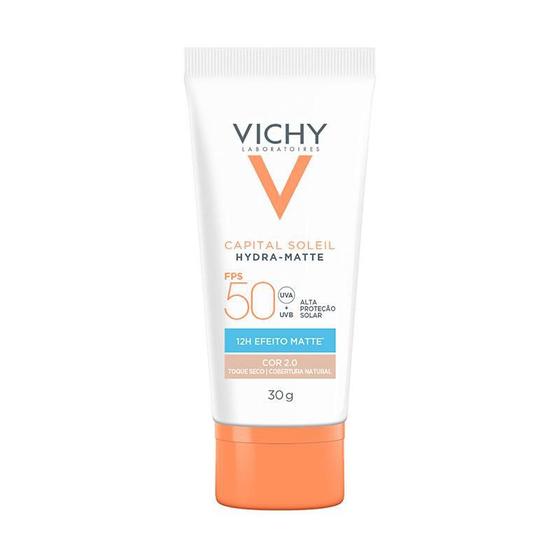 Protetor Solar Facial Vichy Hydra-Matte FPS 50 Cor 2.0 30g - Protetor ...