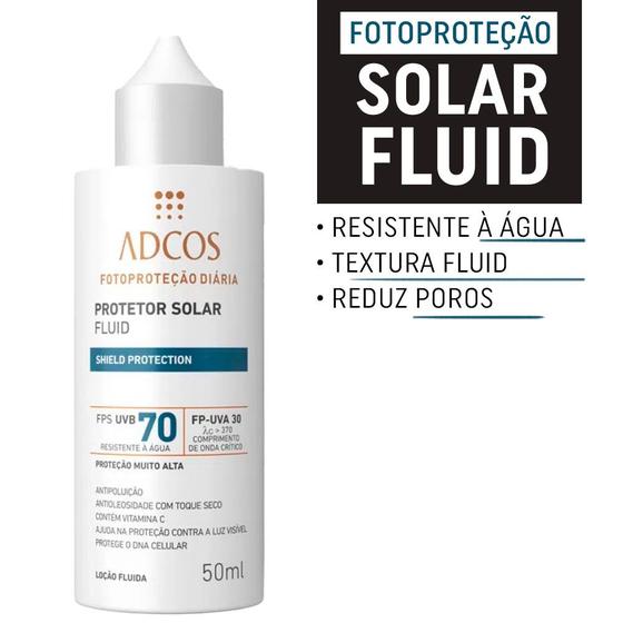 Protetor Solar Fluid Shield Protection Fps 70 - Incolor - Adcos ...