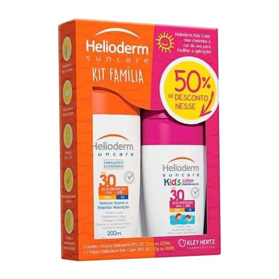 Protetor Solar Helioderm Suncare FPS 30 Loção 200ml + Protetor Solar ...
