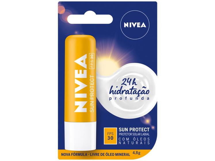 Protetor Solar Hidratante Labial Nivea - Sun Protect Alta Protação FPS ...