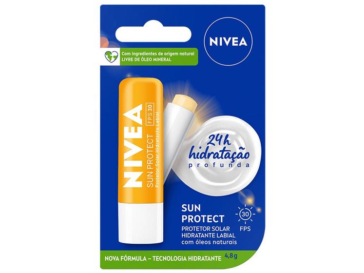 Protetor Solar Hidratante Labial Nivea - Sun Protect Alta Protação FPS ...