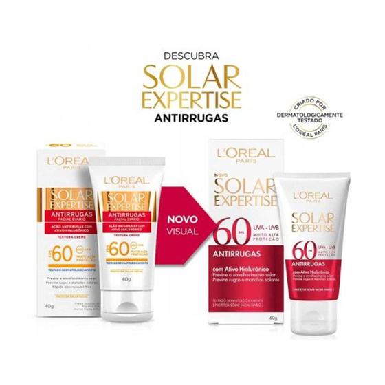 Protetor Solar L'Oréal Paris Solar Expertise Antirrugas SEM COR FPS 60 ...