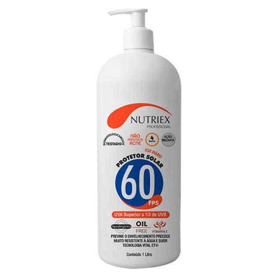 Protetor Solar Nutriex Fator 60 Fps 1 Litro Dosador Proteção Sol Praia ...