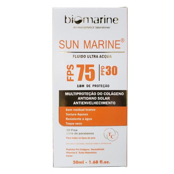 Protetor Solar Sun Marine FPS75 Ultra Acqua Biomarine - Protetor Solar ...