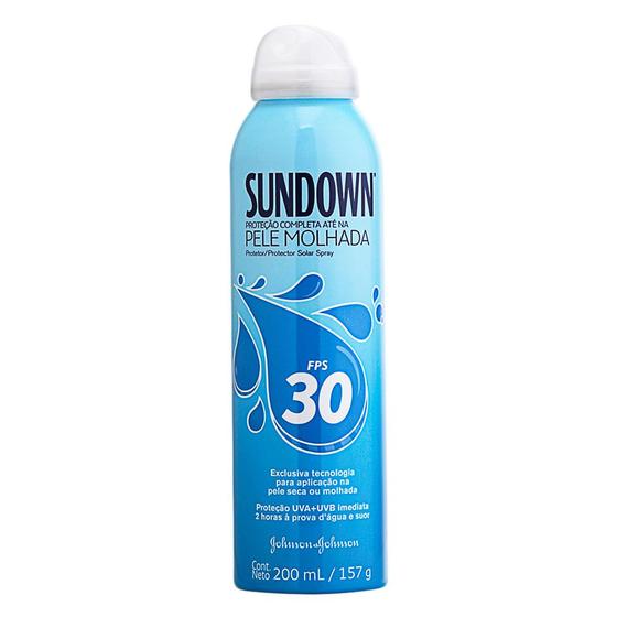 Protetor Solar Sundown Pele Molhada FPS 30 Spray com 200ml - Protetor ...