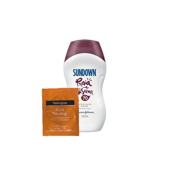 Protetor Solar Sundown Praia e Piscina FPS 70 120ml + 1 Sache ...