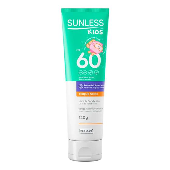 Protetor Solar Sunless Kids FPS 60 Toque Seco 120g - Protetor Solar ...