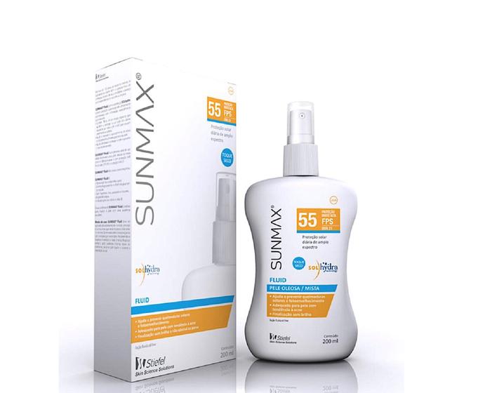 Protetor Solar Sunmax Fps 55 Fluid Toque Seco 200ml. - Protetor Solar ...