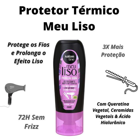 Protetor Térmico Meu Liso Proteção Total Salon Line 200ML - Protetor ...