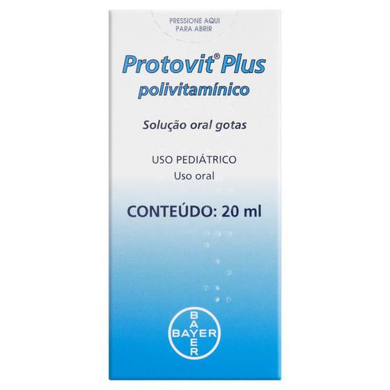 Protovit Plus Caixa com 1 Frasco Gotejador com 20mL de Solução de Uso ...