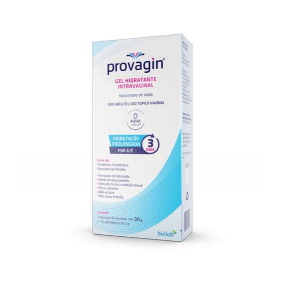 Provagin Gel Hidratante Intravaginal Hidratante Vaginal Com 1 Bisnaga de 30 g + 10 Aplicadores ...