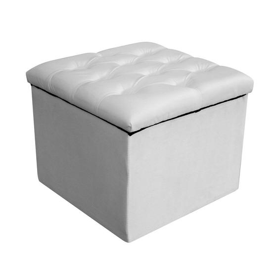 Pufe Pufinho Puff Puf Banqueta Decorativo Quadrado Capitonê Lia ...