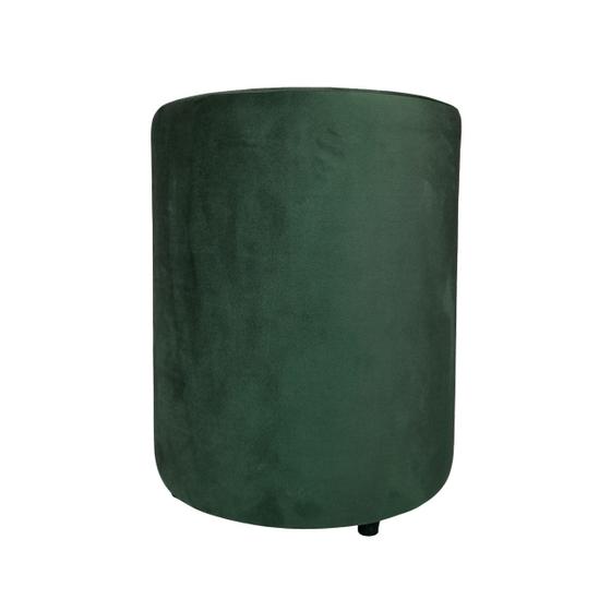 Pufe Tubinho Em Suede Verde MusgoFormato Cilíndrico Tamanho Ø 34 cm x ...