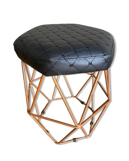 Puff Aramado Cristal Corvin Bordado Preto - JMLA - Puffs - Magazine Luiza