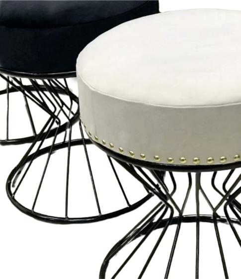 Puff Banqueta Elegance Luxo - MAJU DECORAÇÕES - Puffs - Magazine Luiza