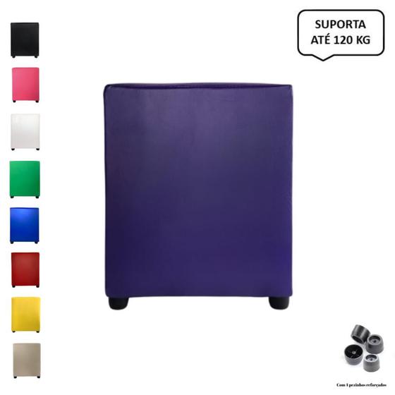 Puff Banquinho Banqueta Cubo Quadrado Decorativo Para Sala e Quarto ...