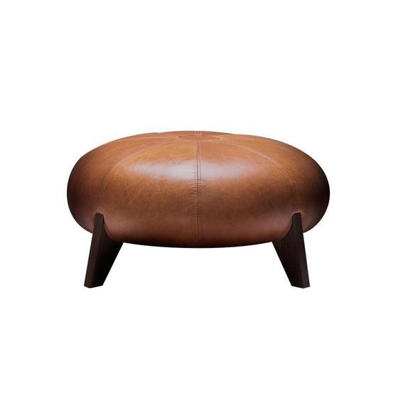 Puff Bari 100cm Couro Caramelo - Ilha Bela - Puffs - Magazine Luiza