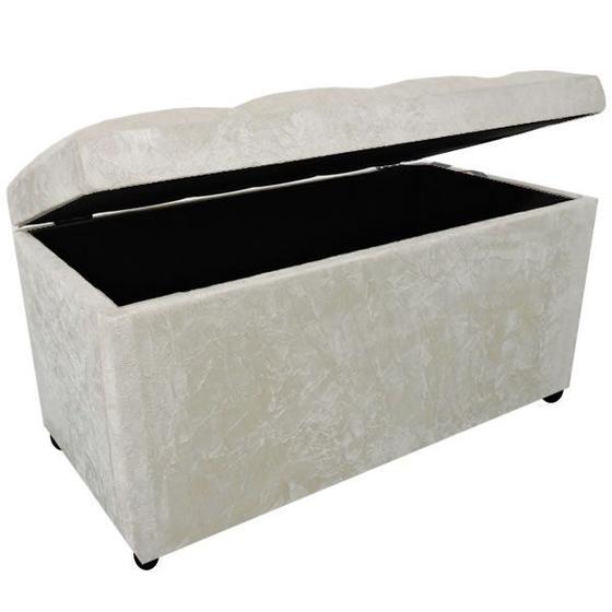 Puff bau retangular suede bege claro - Fabrica de Puff - Puff Baú ...