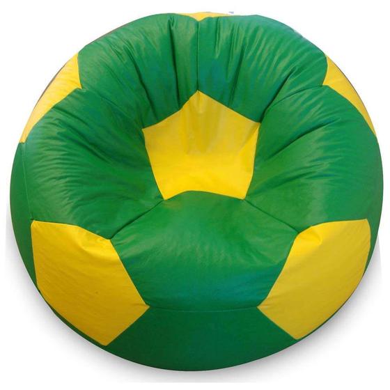 Puff Bola Super em Corino Verde e Amarelo - Phoenix Puff - Puffs ...