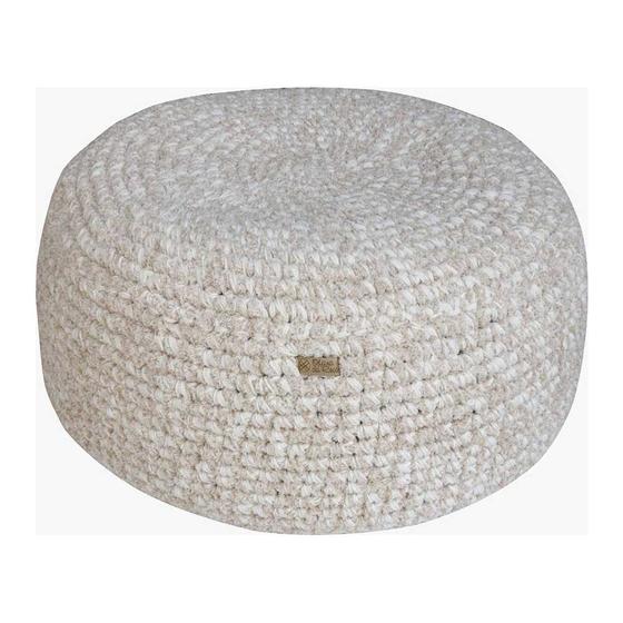 Puff Crochê Algodão - Cru - Abra Casa Decoração - Puffs - Magazine Luiza