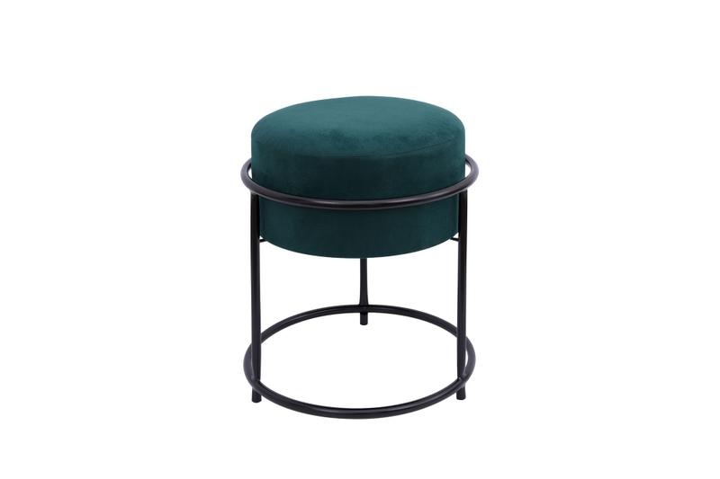 Puff De Ferro Banqueta Sentar Design Moderno Armação Preta - Juliartes ...