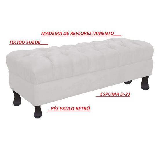 Puff Decorativo Retro Luiz XV com Baú Branco 80 para sentar - ATUAL ...