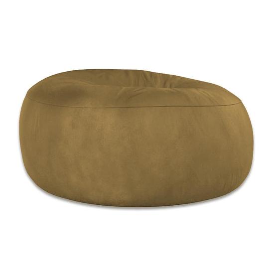 Puff Gigante Grande Redondo Sem Enchimento Suede 1M Bege - Puffpop ...
