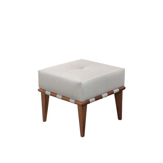 Puff Grande Quadrado Onix Linho Cru - Sanna Decor - Puffs - Magazine Luiza