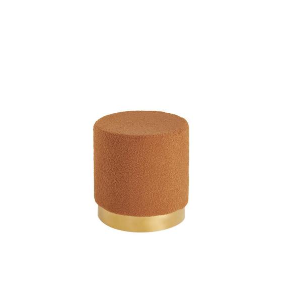 Puff Nancy Terracota Bouclê 40 cm Dourado pés embutidos - Mart ...
