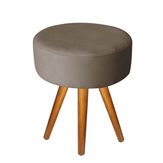 Puff Puf Banqueta Redondo Decorativo Para Sala de Estar Recepção Suede ...