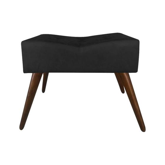 Puff Puf Decorativo Viena Suede Preto Retangular Pés Palito E Estampas - JBF Poltronas - Puffs ...