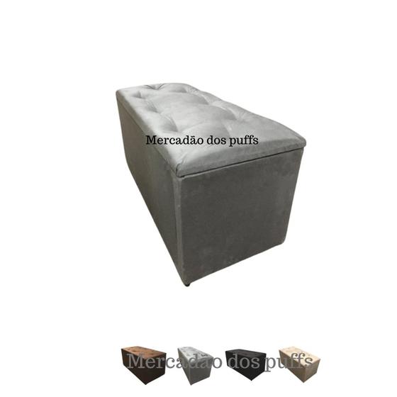 Puff Pufe Puffe Gigante Retangular Baú Pé De Cama Solteiro - Mercadão ...