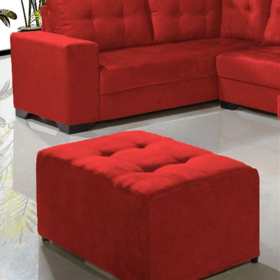 Puff Quadrado Decorativo Banqueta Para Sala Retrô - RBL - Puffs ...