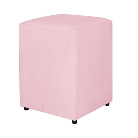 Puff Quadrado Rosa Bebê - Vallisa Decor - Puffs - Magazine Luiza