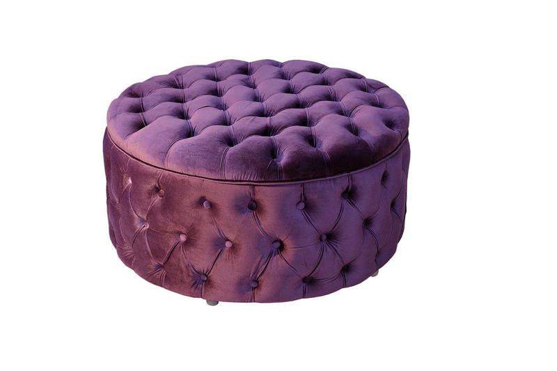 Puff Redondo Baú Capitonê - Zurc Decor - Puff Baú - Magazine Luiza