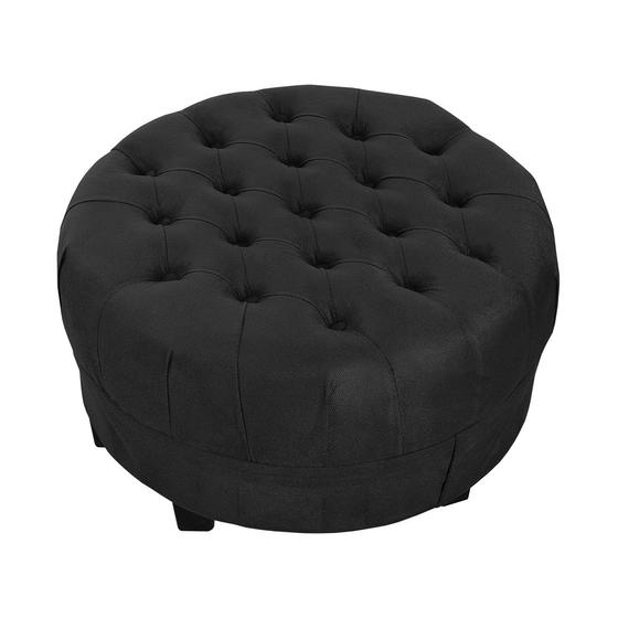 Puff Redondo de Apoio Decorativo Capitonê Amsterdã Várias Cores - LH ...