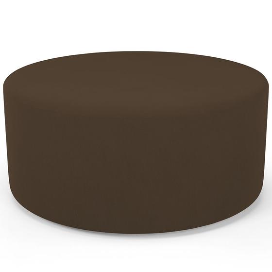 Puff Redondo Orgânico para Living 90cm Lola W01 Suede Marrom - Lyam Decor - Puffs - Magazine Luiza