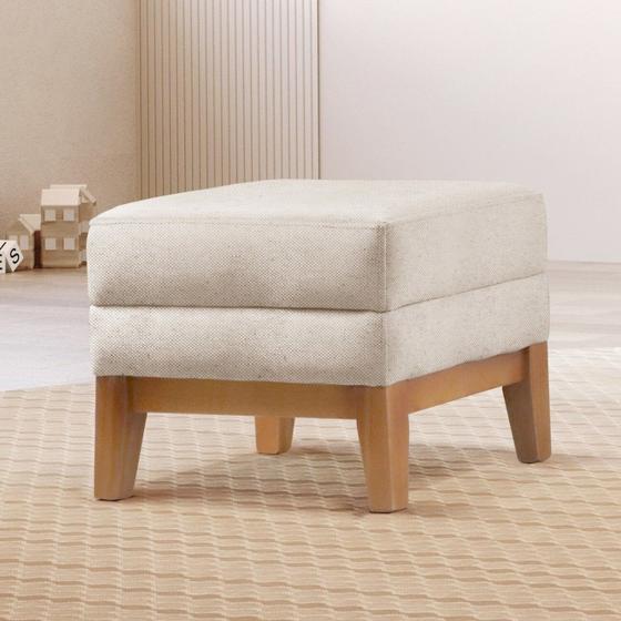 Puff Retangular para Sala Áquila Linho - Zurc Decor - Puffs - Magazine Luiza